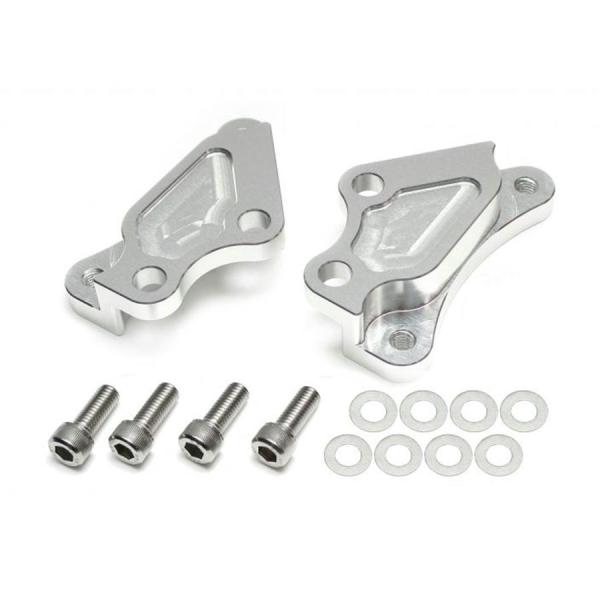 メーカー品番：1471007SJANコード：4538792314945取り付けピッチが40mmや65mmのキャリパーを、スタンダードローターサイズに組み合わせるためのキャリパーサポート。材質はアルミ削り出しにアルマイト処理を施し、高強度・高...