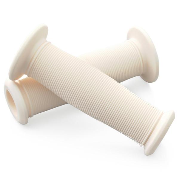 メーカー品番：49134JANコード：4909449646267多重線のみでデザインされたビンテージカスタムマッチする樽型グリップ。握った際にほどよくつぶれ、横滑りしにくい。・カラー：ホワイト・長さ：121mm・Φ22.2ハンドル用・エンド貫通