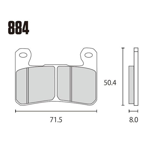 メーカー品番：884MAXJANコード：4935531315841■ハイミューアロイ粒子を均一にブレンド■高精度で成型・焼結（シンタード）された摩擦材が、強力ながら扱いやすい制動力を実現■全天候での安定した性能■ノーマルシンタード材と比べ、...