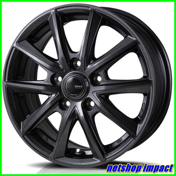 ●メーカー・Japan三陽　/ジャパン三陽●商品・ZACK　SPORT-FT●設定・リム径：13インチ・リム幅：4.00B・インセット：42・ホール数：4・PCD：100・ハブ径：67.1・ハブ高：29・色：シャドーガンメタ●規格・JWL、...