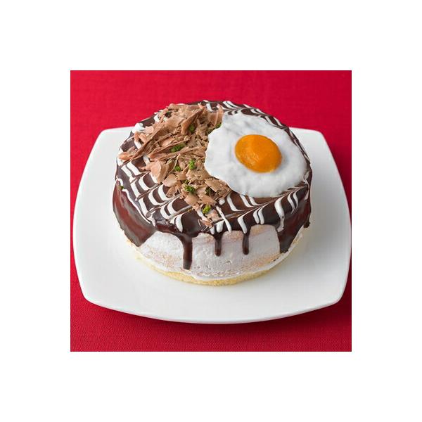 大阪らしく、お好み焼をイメージして”ちょっとええ感じのべっぴんさん”にデコレーションしたオリジナルケーキは、フレッシュクリームとシラップ漬けの果実をスポンジ生地でサンドしたフルーツケーキです。ケーキのデコレーション（味付け）につきましては、...