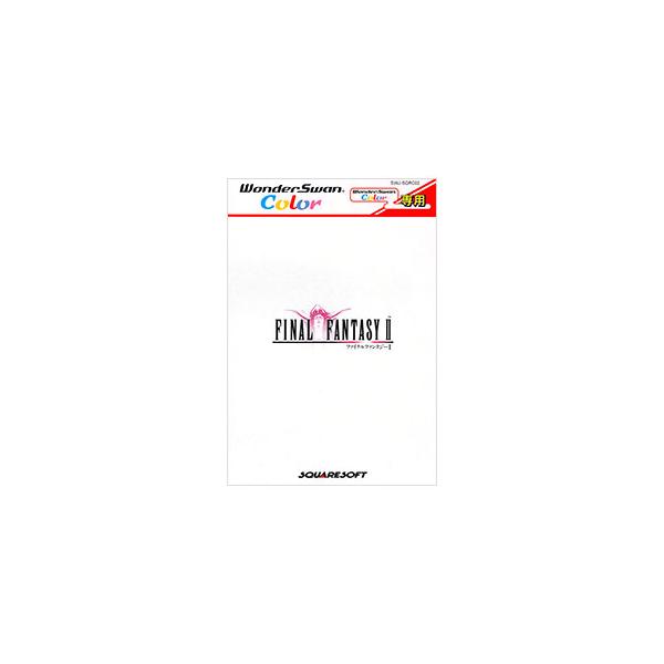 ■カテゴリ：中古ゲームソフト■機種：レトロゲーム■ジャンル：ワンダースワン■メーカー：スクウェア・エニックス■品番：SWJSQRC02■発売日：2001/05/03■カナ：ファイナルファンタジー２