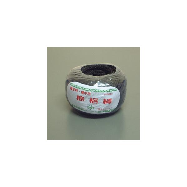 1本出しタイプのシュロ縄です。■サイズ　φ3mm×100m■タイプ　1本出し■カラー　黒■入数　1巻■用途　庭園資材　樹幹保護や結束に縄。　垣根の結び紐　または装飾。　緑化資材として。　よしずの網紐として。　民芸品資材。 シュロ縄 棕櫚 紐...