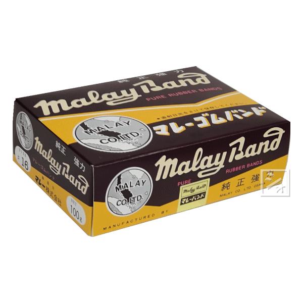 厳選した純粋の生ゴムを原料にして造っています。■規格　＃16■サイズ　折径：60mm　切幅：1.1mm　厚み：1.1mm■内容量　100g■カラー　アメ色■メーカー　マレー 輪ゴム わごむ ゴムバンド 文房具 日用品 雑貨