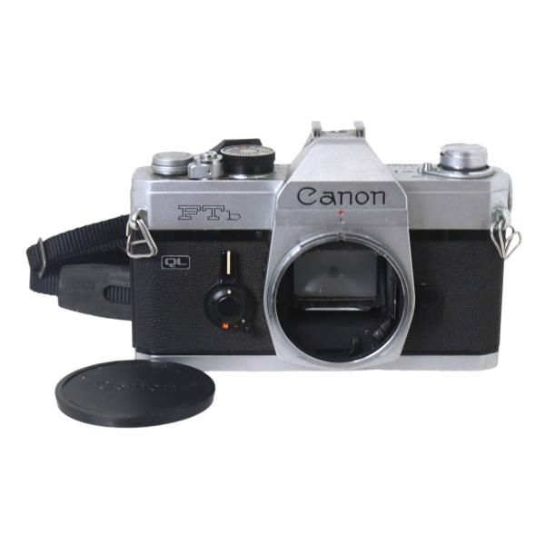 【ジャンク】 Canon キヤノン FTb フイルム 一眼レフ シルバー ボディ  792790 ボディキャップ、ストラップ NT Bランク