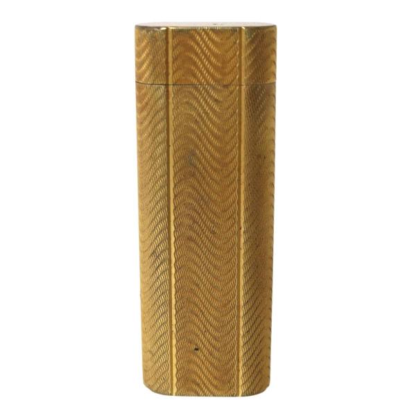 Cartier カルティエ ガスライター オーバル ウェーブ柄 波 ゴールド 25.2×69.8×12.1(mm) NT Bランク