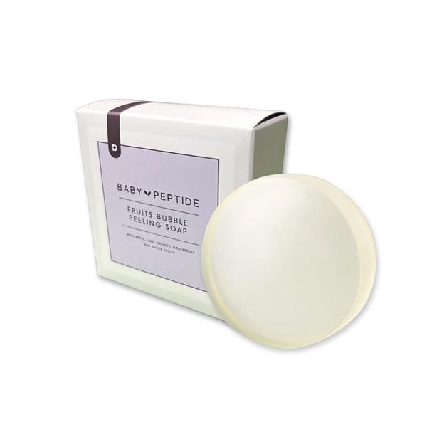 Baby Peptide（ベイビーペプチド）フルーツバブル ピーリングソープ / 80gフルーツ由来有機酸が古い角質に優しくアプローチ3種の界面活性剤の特徴を石鹸処方に生かし、肌にやさしい濃密泡をつくりあげます。敏感肌の方やニキビのある肌に...