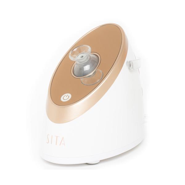 SITA シータ 炭酸フェイシャルスチーマー本体サイズ：175 x 155 x 108mm重量：590gコード長：1.8m消費電力 ：100V 50/60Hz 230WPSEマーク：取得済み（特定電気用品以外の電気用品）保証期間：メーカー廃...