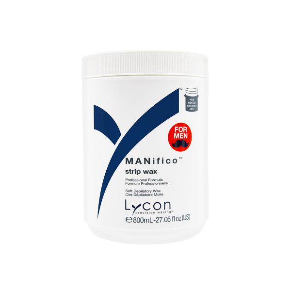 ライコン Lycon MANifico マニフィコ ストリップワックス / 800mLメンズワックスに最適なストリップワックス。足・腕・胸毛などの比較的毛が細く、広範囲の脱毛に適しています。※容器ごと電子レンジでの加熱も可能です。※アルミカ...