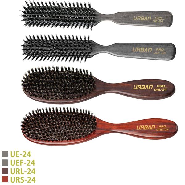 大阪ブラシ アーバンブラシ UE-24 / UEF-24 / URL-24 / URS-24全長：210mm植毛技術を駆使したプロのためのブラシ,毛腰の強さ,通りの良さ,毛タケをそれぞれ追求,静電気を抑える猪毛,天然素材,山植タイプ(UE)...