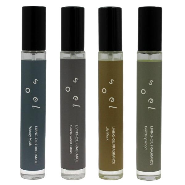 LIVING-OIL FRAGRANCE フレグランス 10mL （全4種）植物のもつ香りの恩恵を100%届けるために合成香料は一切使用せず、100％天然のフレグランス。【使用方法】首筋、胸、手首など適量を噴霧してください。【香り】・Woo...