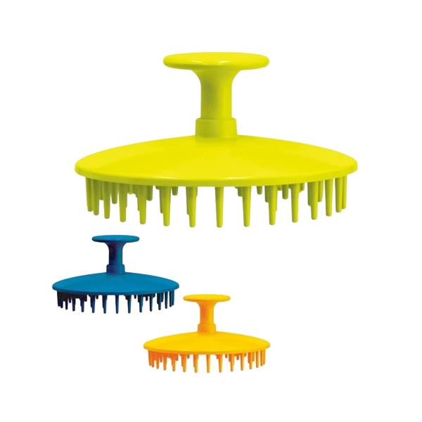 トリコインダストリーズ Popa シャンプーブラシ 台紙付（12個）80×80×35mm一体型ポップアップシャンプーブラシで店販に最適な台紙タイプ一体型ポップアップシャンプーブラシ。店販に最適な台ンプーブラシ。店販に最適な台紙タイプ。