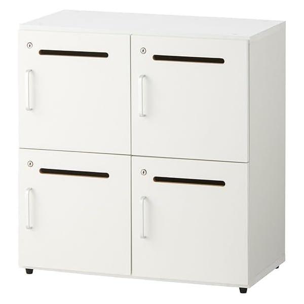 郵便物、メモなどが投函できるスリット付きのロッカー。シリンダー錠付きでセキュリティ面も安心●サイズ：W800×D415×H820mm●1扉あたりのサイズ：W左340・右360×D380×H365mm●重量：26kg●1扉につき鍵2本つき●材...