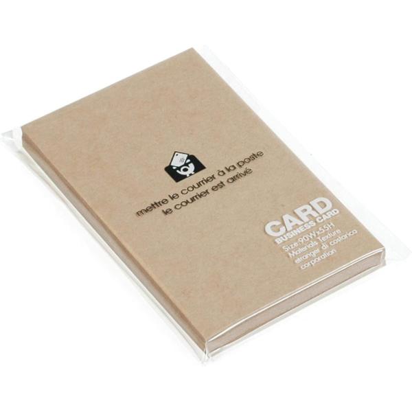 ベイシス[BASIS]シリーズの名刺サイズカード。●サイズ：90W×55H ●カラー：クラフト