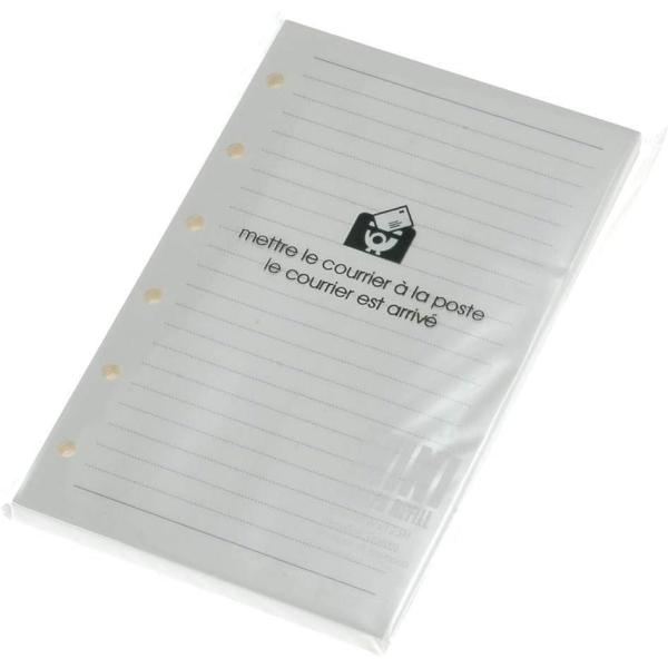 ミニ6穴サイズシステム手帳用、5mm横罫メモ帳リフィル●【本体サイズ】80×125mm●【タイプ】ミニ6穴バインダー用リフィル●【仕様】罫線/5mm●【入数】100シート入り