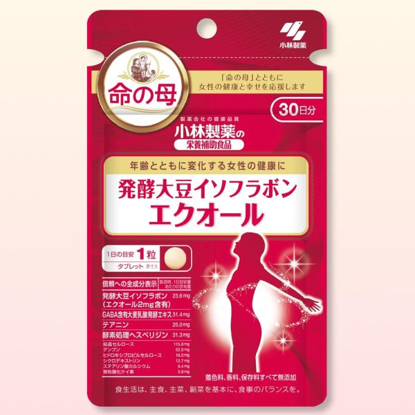 ●大豆イソフラボンを発酵させて作られた注目成分「エクオール」を配合年齢とともに変化する女性の健康に《1日1粒からはじめられる年齢とともに変化する女性の健康のためのサプリメント》■エクオールを腸内で産生できるのは日本人では２人に１人エクオール...