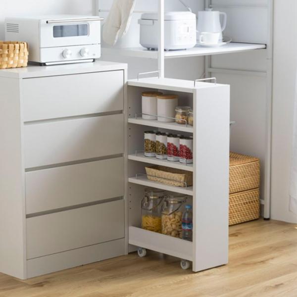 ■商品説明デッドスペースを有効活用できる幅20.4cm隙間収納ラック。■サイズ幅20.4cm×奥行45.5cm×高さ84cm■素材パーティクルボード(PVC貼り)、MDF(PVC貼り)ABS樹脂■備考【梱包サイズ】83.5cm×42.9cm...