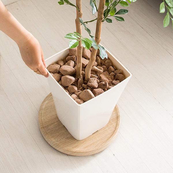 ■商品説明お部屋に飾っている観葉植物をお掃除のときや日当たりで移動したいとき、重い鉢を持ち上げたり引きずることなくサッと動かせる便利なプランタースタンド『Treno（トレーノ）』。隠しキャスターなので鉢皿と変わりなく見た目もスッキリ。360...