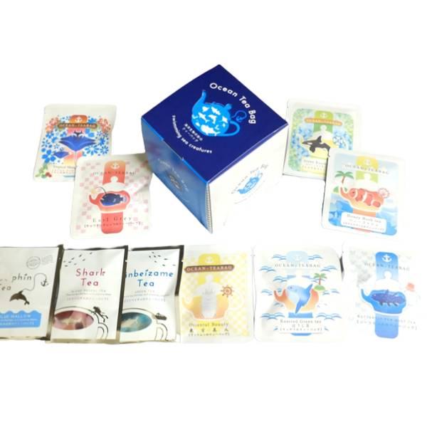 【商品名】オーシャンティーバッグ（OCEAN TEABAG）ocean-teabag 海の10種類セット【商品説明】可愛いキューブボックスに入れました。イルカ・・・ブルーマロウブレンドホオジロザメ・・・ハイビスカスブレンドジンベエザメ・・・...