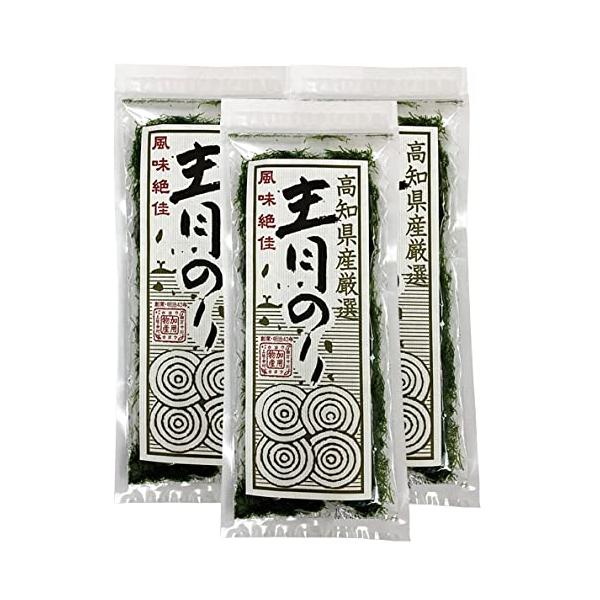 「商品情報」「主な仕様」◎南国土佐の陽光をたっぷりと吸収した青のりです。 ◎高知県内で採れた厳選素材を使用まとめて3個の販売です。