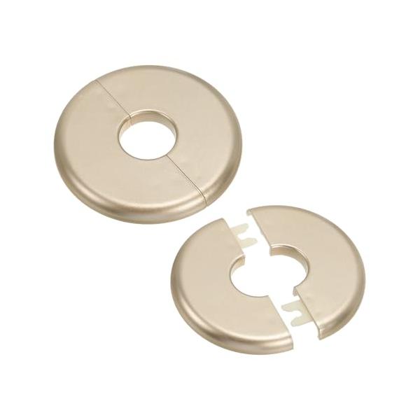 金//・素材：A B；カラー：金；内径：3.5 / 0.93；全体サイズ：8c x 8 / 3.15 x 0.31（外径x高さ）；梱包リスト：壁用スプリットフランジ個・耐久性のある素材  蛇口カバーは耐久性のあるA B素材で作られており、軽...