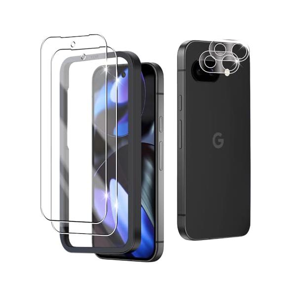 /Goole ixel 9a（高透過率）/・ize:Goole ixel 9a（高透過率）・対応機種＆包装内容 Goole ixel 9a 専用ガラスフィルム。強化ガラスフィルム枚+カメラフィルム枚+位置決め用のガイド枠1個+日本語取扱説明...