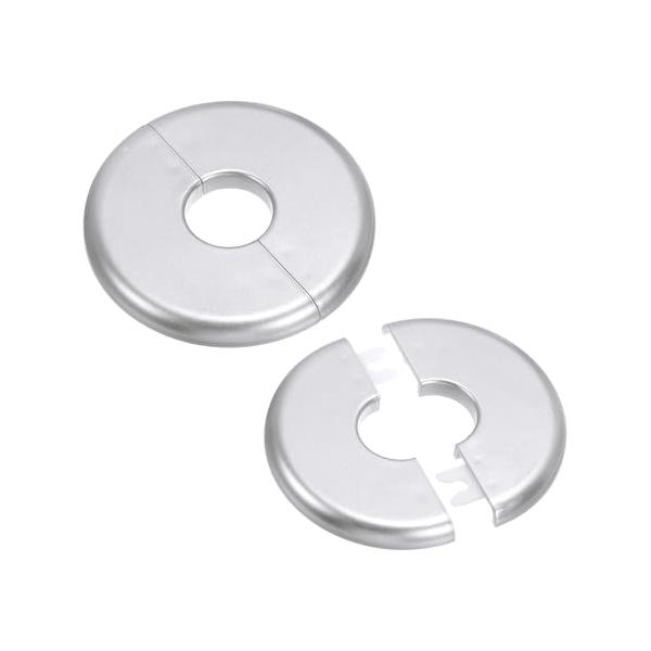 シルバー//・素材：AB ；カラー：シルバー；内径：3.5 / 0.93；全体サイズ：8.03c x 8 / 3.16 x 0.31（外径x高さ）；梱包リスト：壁用スプリットフランジ個・耐久性のある素材  蛇口カバーは耐久性のあるV素材で作...