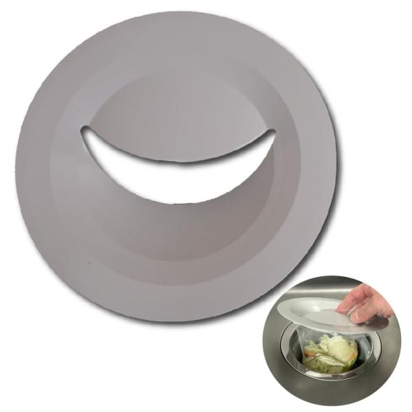 グレー/排水口径14.5cに対応/KM000・olor:グレー・パッケージ個数:1・カゴいらず！シンクのゴミ捨てカンタン！市販のネットをつけるだけ排水口プレート！・Matial: プラスチック・Matial: プラスチック・pecial f...