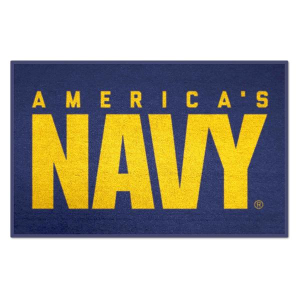 商品名: Kit tapis Bleu marine FANMATS 6029 MIL - U.S. Navy Starter Mat Accent Rug - 19in. x 30in. | Sports Fan Home Decor R...