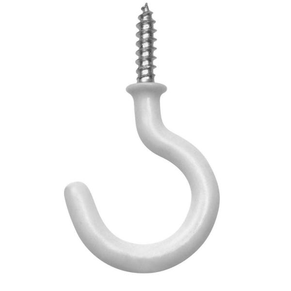 商品名: OOK 50352 7/8-Inch 20-Pound White Vinyl-Coated Steel Cup Hooks, 4-Pack by OOK OOK 50352 7/8" Vinyl-Coated Steel Cup...