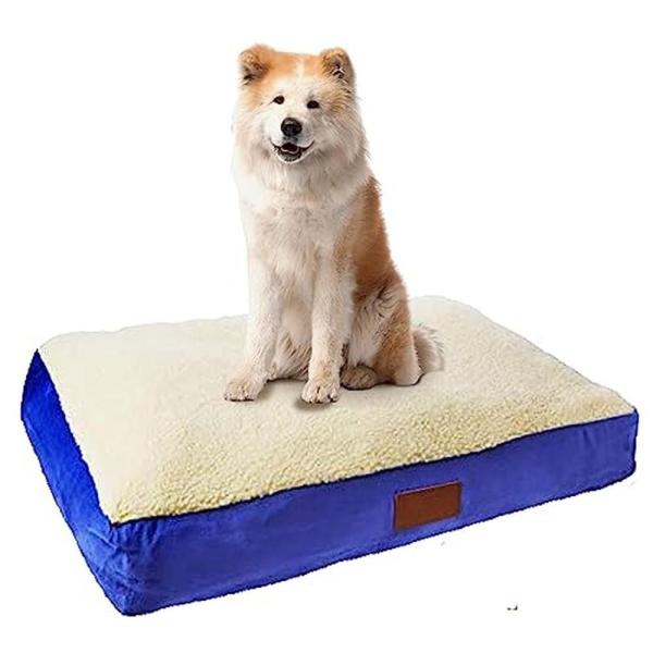 商品名: Ellie-Bo M Mem.ドッグベッド - ブルーフェイクスエード/シープスキン Ellie-Bo M Mem. Dog Bed - Blue Faux Suede/Sheepskinブランド: Ellie-Bo商品サイズ: ...