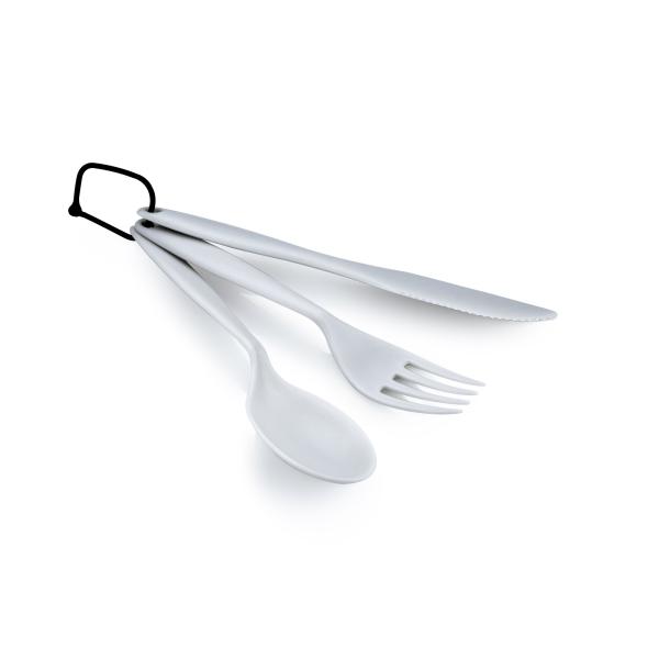 商品名: GSI Outdoors Anneau Couverts - Ecru Gris ( 3 pi〓ces) GSI Outdoors 3 Pc. Ring Cutlery Set- Eggshell, Whiteブランド: GSI ...