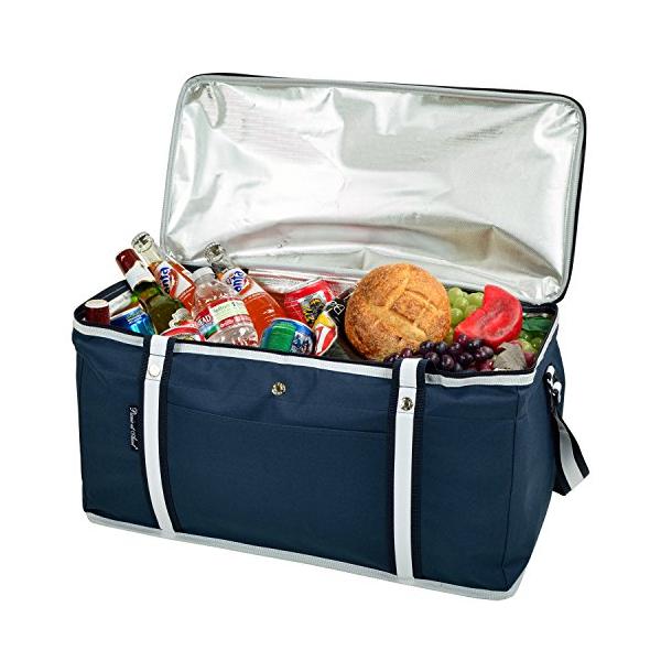 商品名: Picnic at Ascot 8024-BLB Bold Large Cooler - Navy Picnic at Ascot 64 Can Capacity Semi Rigid Collapsible Leakproof ...