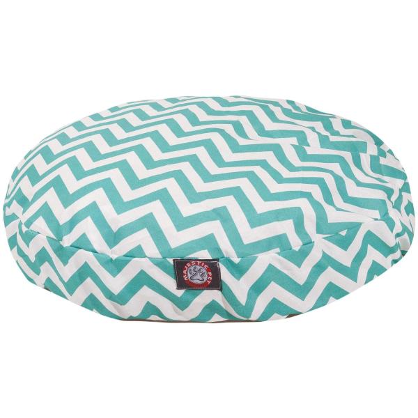 商品名:  Teal Chevron Small Round Indoor Outdoor Pet Dog Bed With Removable Washable Cover By Majestic Pet Productsブランド: Ma...
