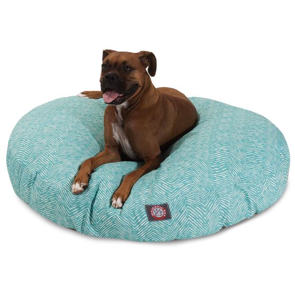 商品名:  Majestic Pet Teal Native Large Round Indoor Outdoor Pet Dog Bed with Removable Washable Cover Productsブランド: Majest...