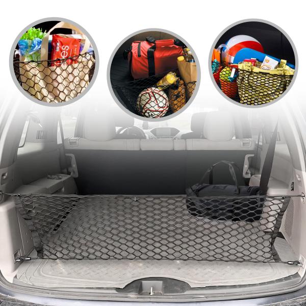 商品名: TrunkNets エンベロープスタイル トランクカーゴネット ホンダパイロット2003?2015用 Envelope Style Trunk Cargo Net for Honda Pilot 2003 04 05 06 07 ...