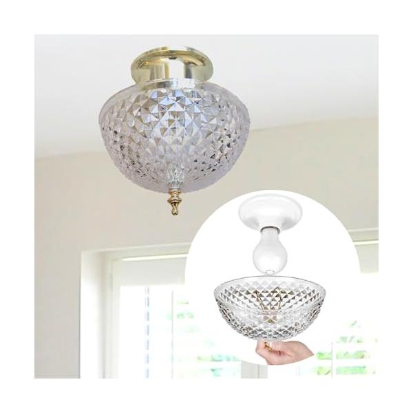 商品名: Evelots 天井用ドーム型ライトシェード ダイヤモンドカット アクリル Evelots Clip On Shade for Ceiling Light Bulb or Lamp-Antique-Diamond Cut-Acry...