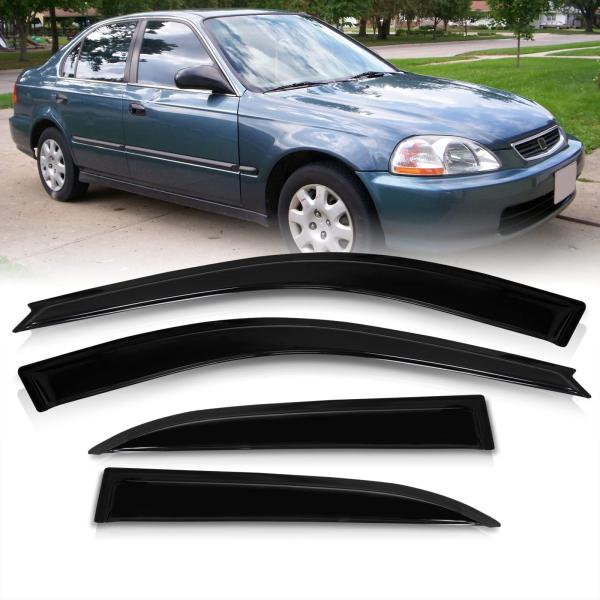 商品名:  AJP Distributors JDM 4PCS Tape-On Side Window Visors Rain Guard Shade Vent Sun Aero Wind Deflector Compatible/Repl...