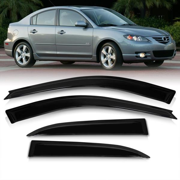 商品名:  AJP Distributors JDM 4PCS Tape-On Side Door Window Visor Rain Guard Sun Shade Vent Aero Wind Deflector Shield Comp...