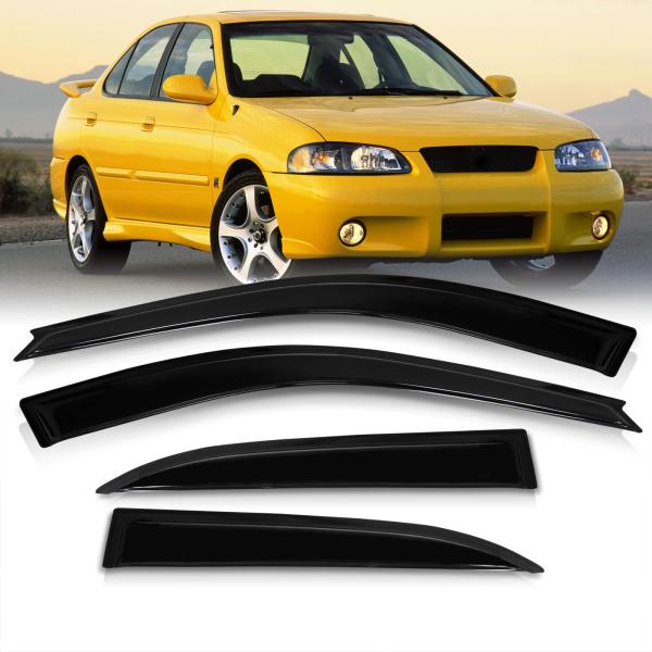 商品名:  AJP Distributors 4PCS JDM Tape-On Side Window Visor Rain Guard Sun Shade Vent Aerodynamic Wind Deflector Shield Co...