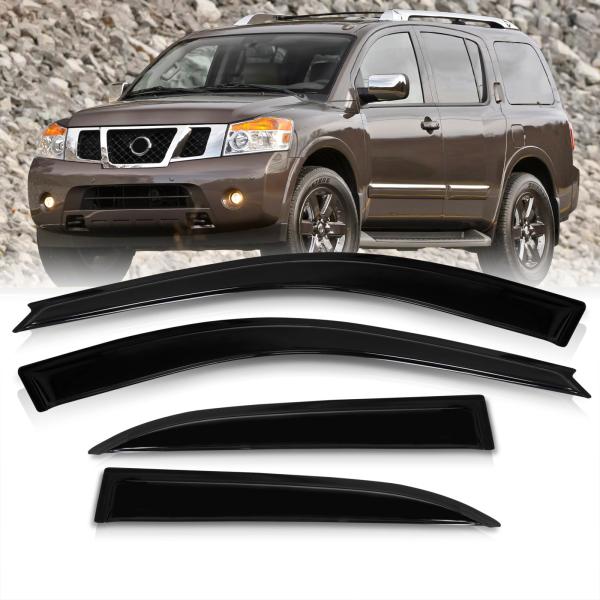 商品名:  AJP Distributors 4PC Tape-On Window Visor Rain Guard Sun Shade Vent Wind Deflector Shield Compatible/Replacement F...