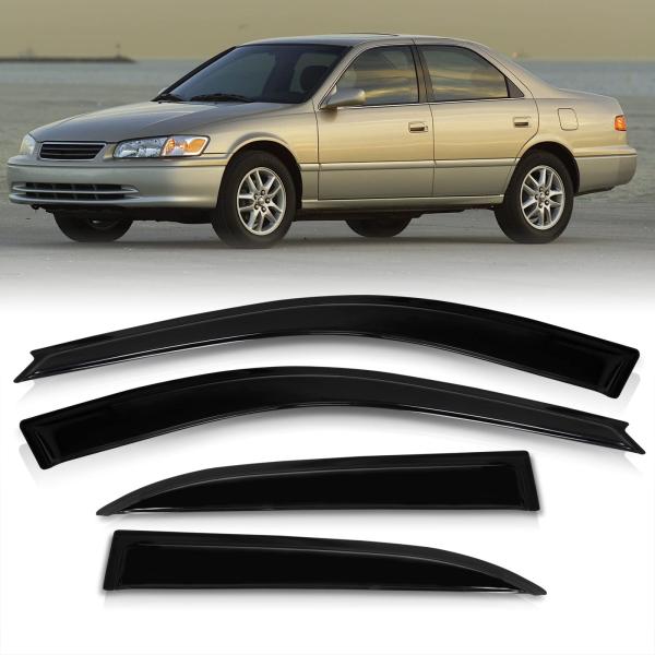 商品名:  AJP Distributors 4PCS JDM Tape-On Door Window Visor Rain Guard Shade Wind Sun Deflectors Shield Aerodynamic Ventil...