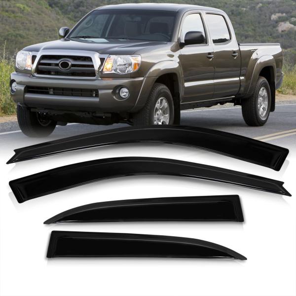 商品名:  AJP Distributors 4PCS Tape On Side Door Window Visor Rain Guard Sun Shade Vent Wind Deflector Shield Compatible/Re...