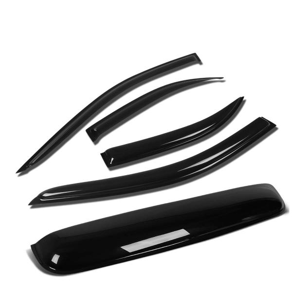 商品名:  Auto Dynasty Compatible with Mazda 6 MPS 4pcs Window Deflector Rain Guard +38 inches Sun Roof Visor (Dark Smoke)ブラ...