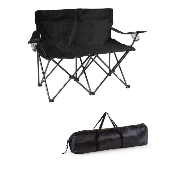 商品名:  Trademark Innovations Loveseat Style Double Camp Chair with Steel Frame, Blackブランド: Trademark Innovations高さ: 83.8c...