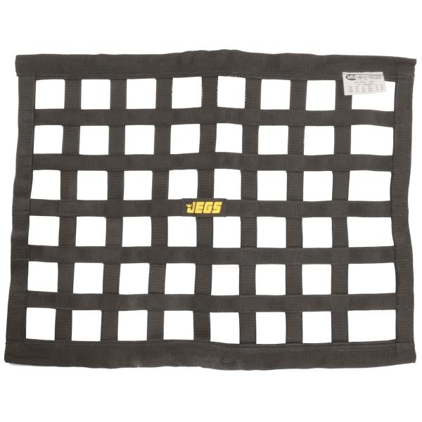 商品名: JEGS リボン ウィンドウネット | SFI 27.1 定格 | 45.7 cm x 61.0 cm | 米国製 | ブラック JEGS ロゴ | ナイロン | 長方形 JEGS Ribbon Window Net | SFI ...