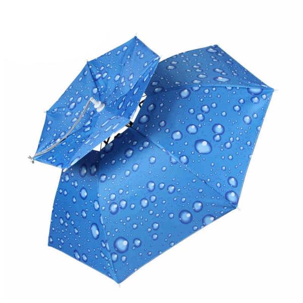 商品名:  Fishing Umbrella Cap, TwoS Double-Deck Windproof Head Mounted Umbrella Folding Fishing Umbrella Umbrella Hat Sun H...