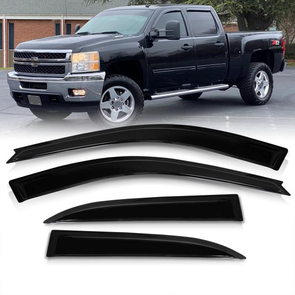 商品名:  AJP Distributors 4PCS Side Window Visor Rain Guard Sun Shade Vent Wind Deflector Compatible/Replacement For Silver...