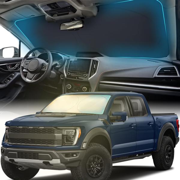 商品名: FORTEM THE EXTRA MILE 車用フロントガラス日よけ ? 折りたたみ式ナイロンサンシェード ? バイザー遮熱プロテクター ? UVカット ? 車の内装保護 断熱 XL (66" x 36") シルバー FRTM-W...