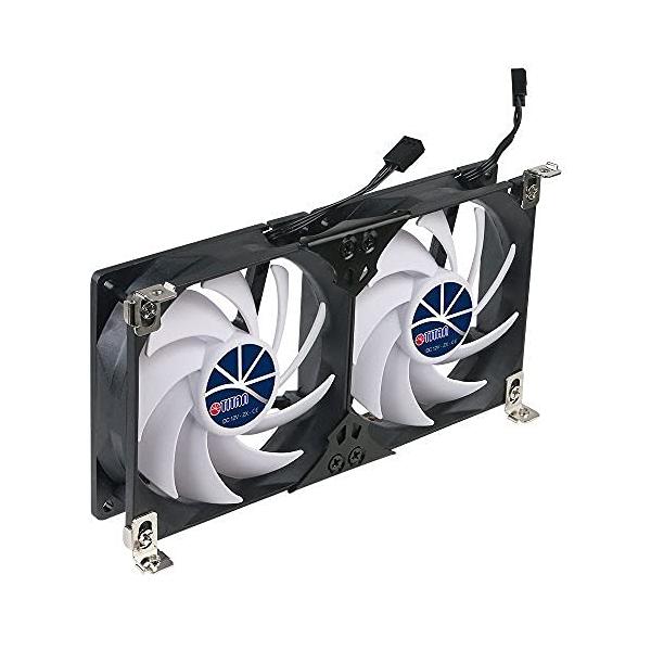 商品名: TITAN- TTC-SC22 車中泊／キャンピングカー/キャンパー/冷蔵庫排熱ファン/IP55防水防塵ファン搭載/自動温度制御/スピードコントローラー付き (90mm) TITAN- 12V DC Double Rack Mou...